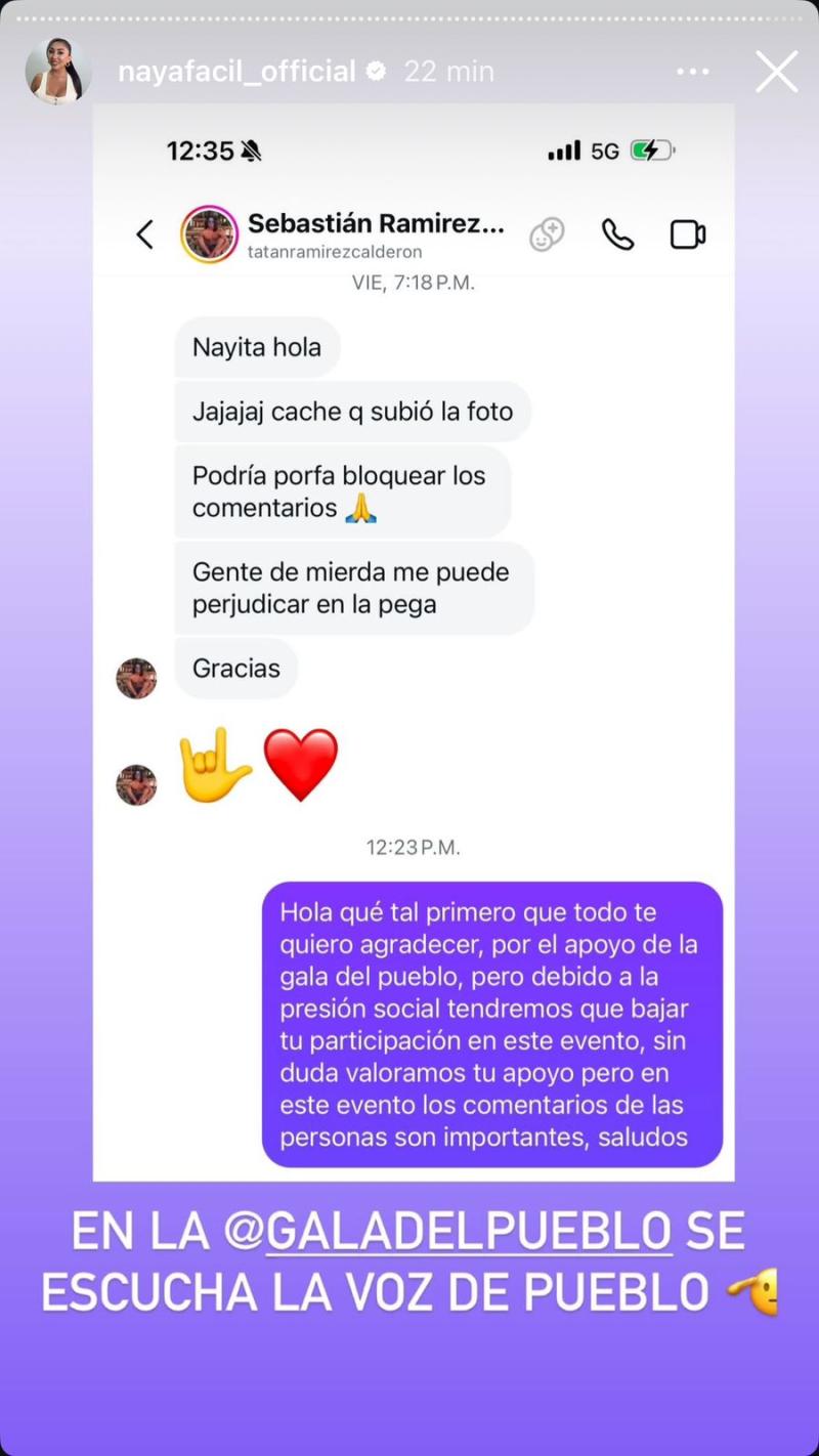 Sebastián Ramírez se descargo con Naya Fácil por Gala del Pueblo